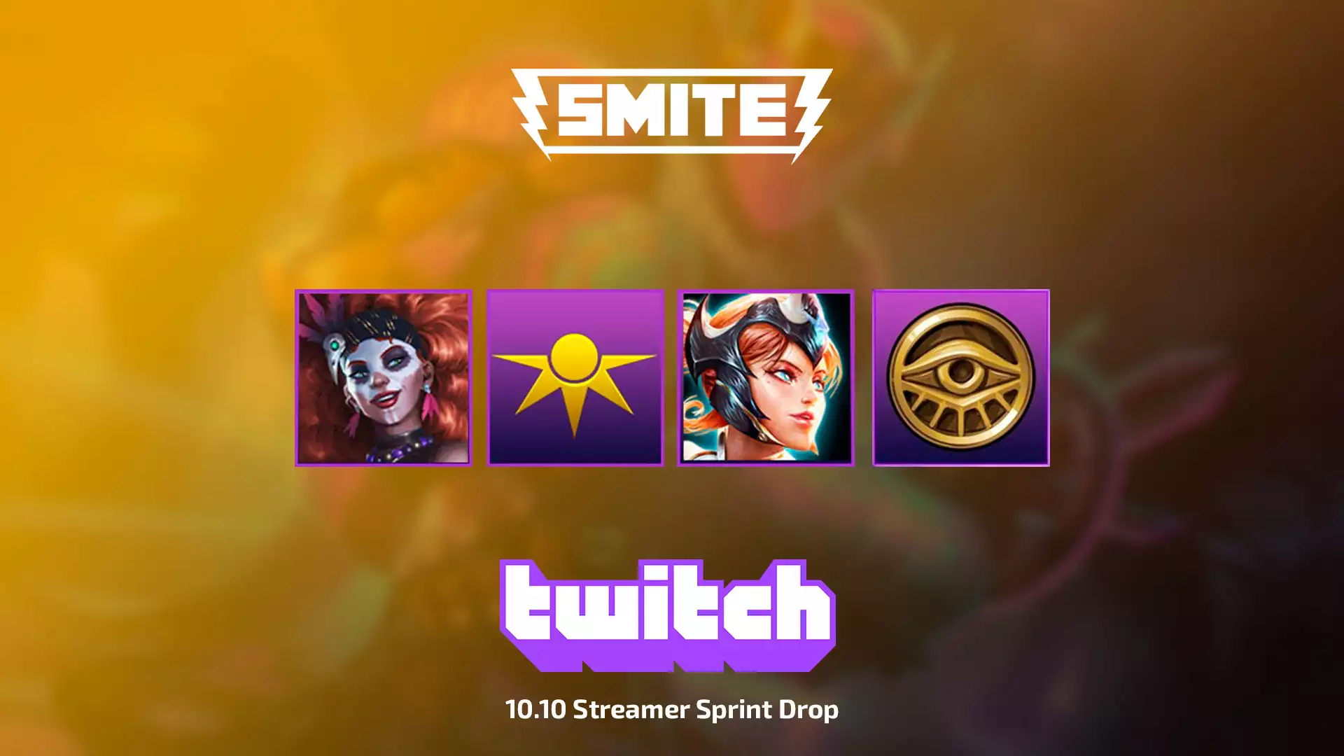 Twitch Drops награды 10.10 Streamer Sprint Drop для SMITE