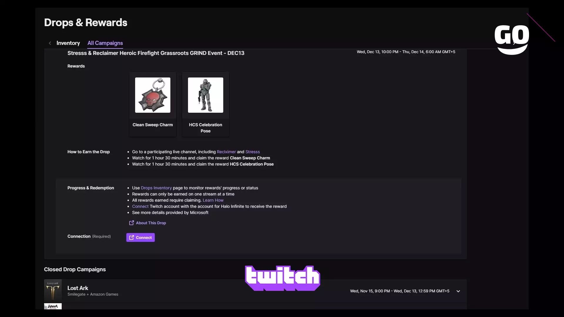 Эксклюзивные бонусы Twitch Drops в событии GRIND для Halo Infinite - DEC13