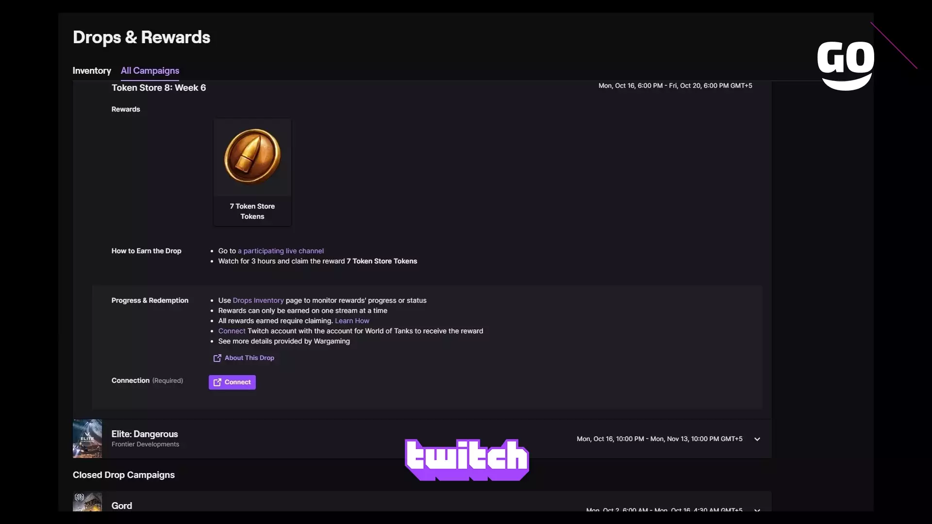 Twitch Drops Token Store 8 для 6 недели в World of Tanks